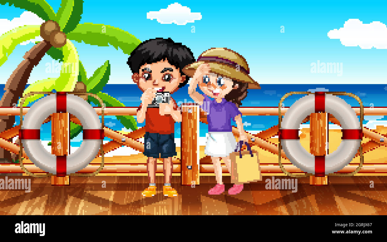 Two male tourists Stock Vector Images - Alamy