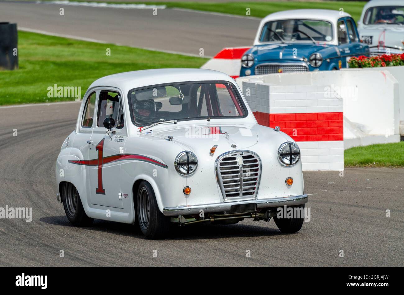 Austin A35 classic, vintage race car, racing in the St Mary’s Trophy ...