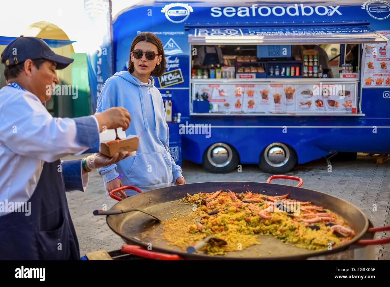 Restaurant fast food counter customers ordering hi-res stock ...