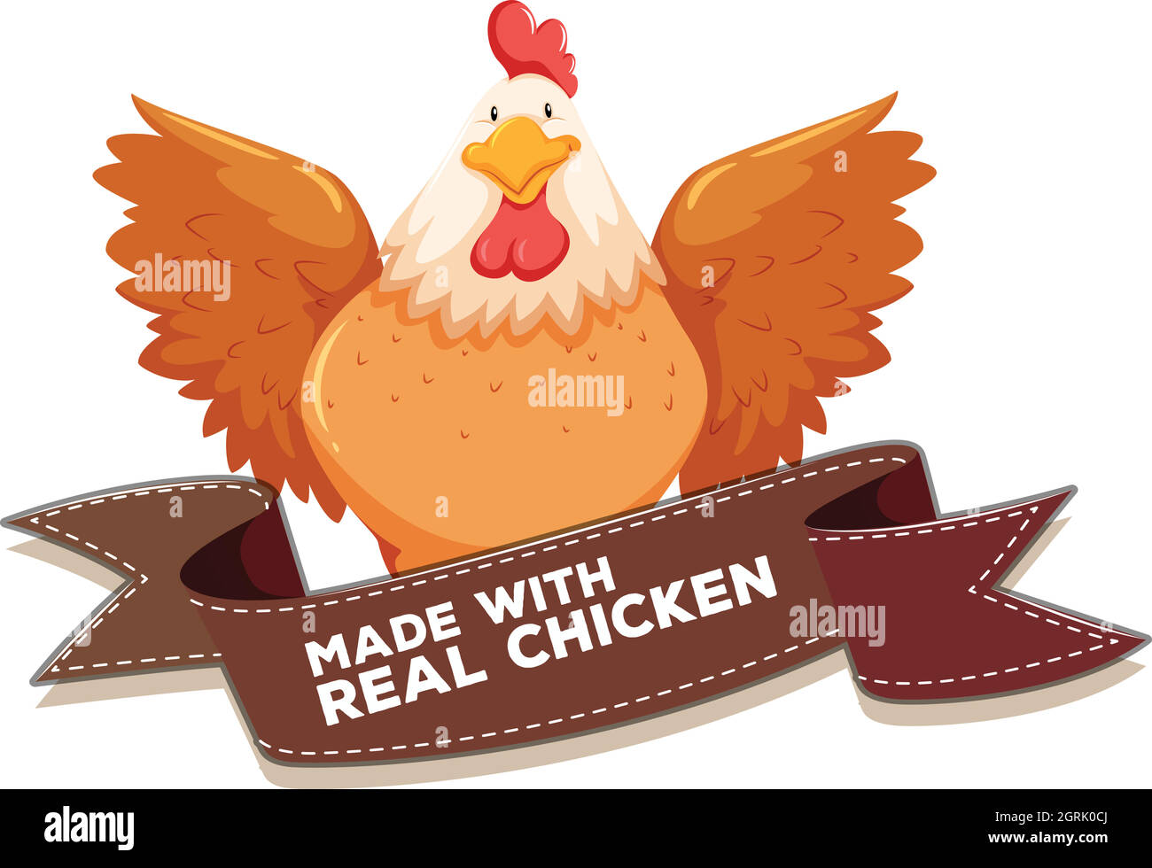 Chicken and bown ribbon Stock Vector Image & Art - Alamy