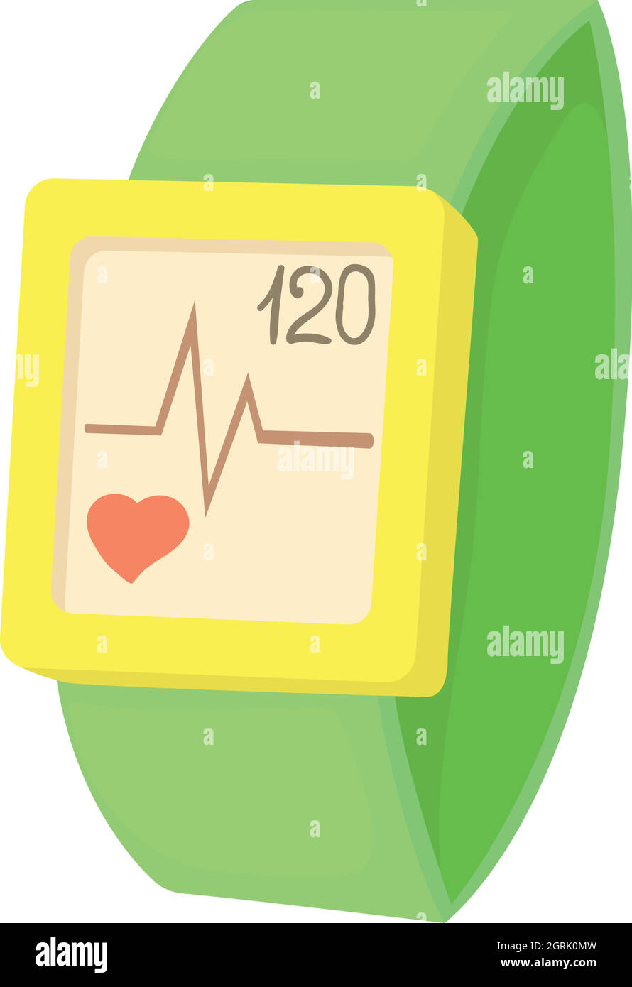 Heart watch tracker cartoon hi-res stock photography and images - Alamy