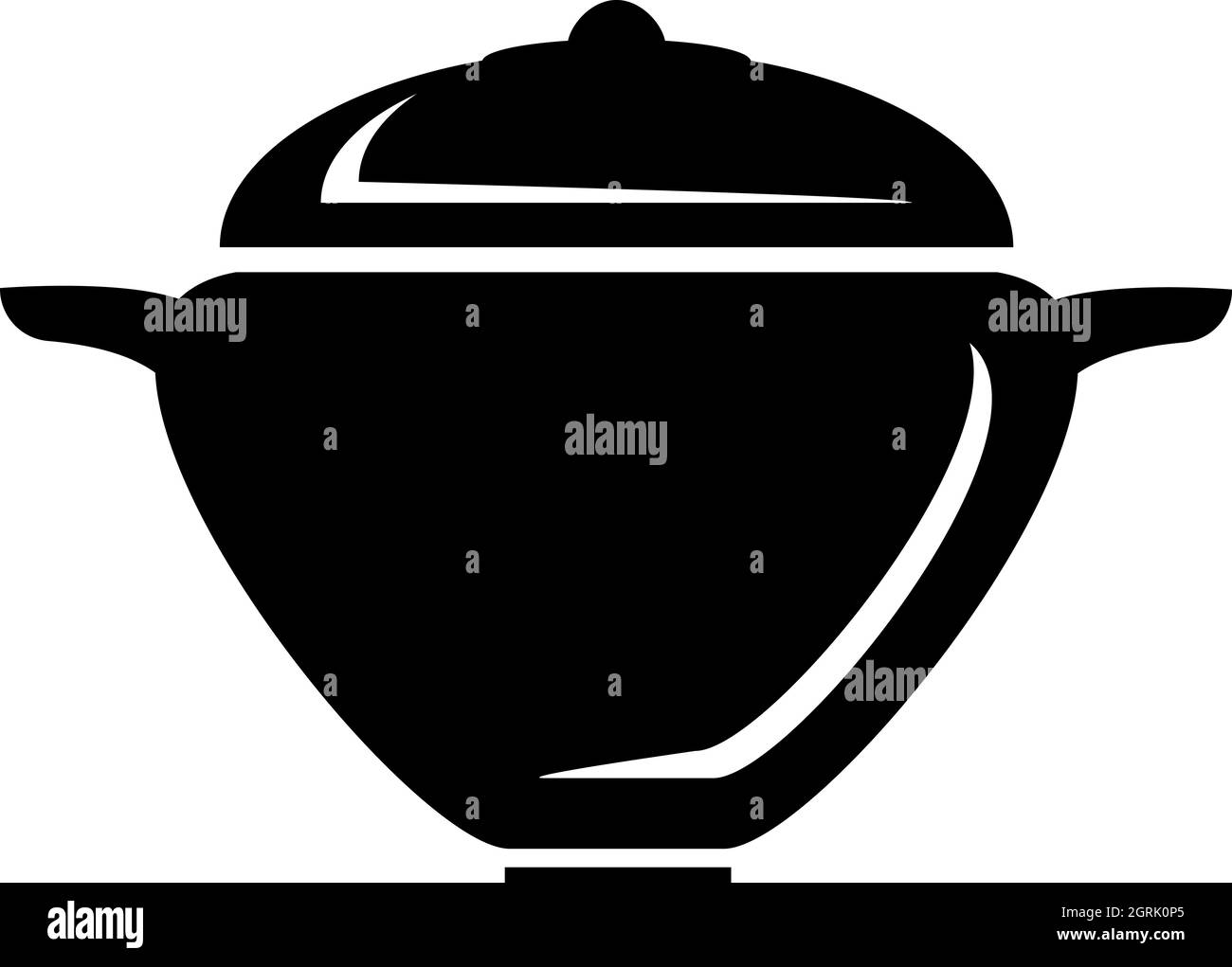 Pot with lid icon, simple style Stock Vector Image & Art - Alamy