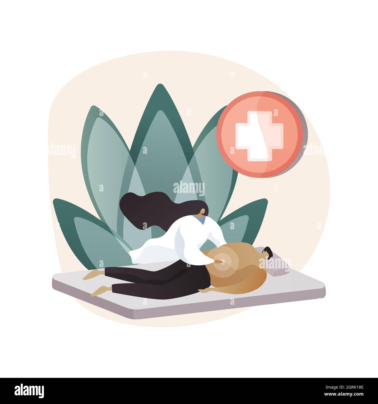 Massage therapy session Stock Vector Images - Alamy