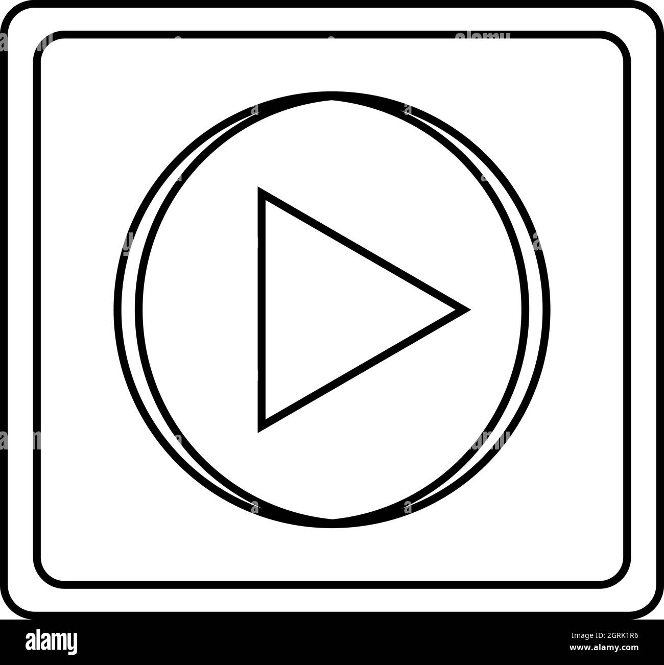 Play icon, outline style Stock Vector Image & Art - Alamy