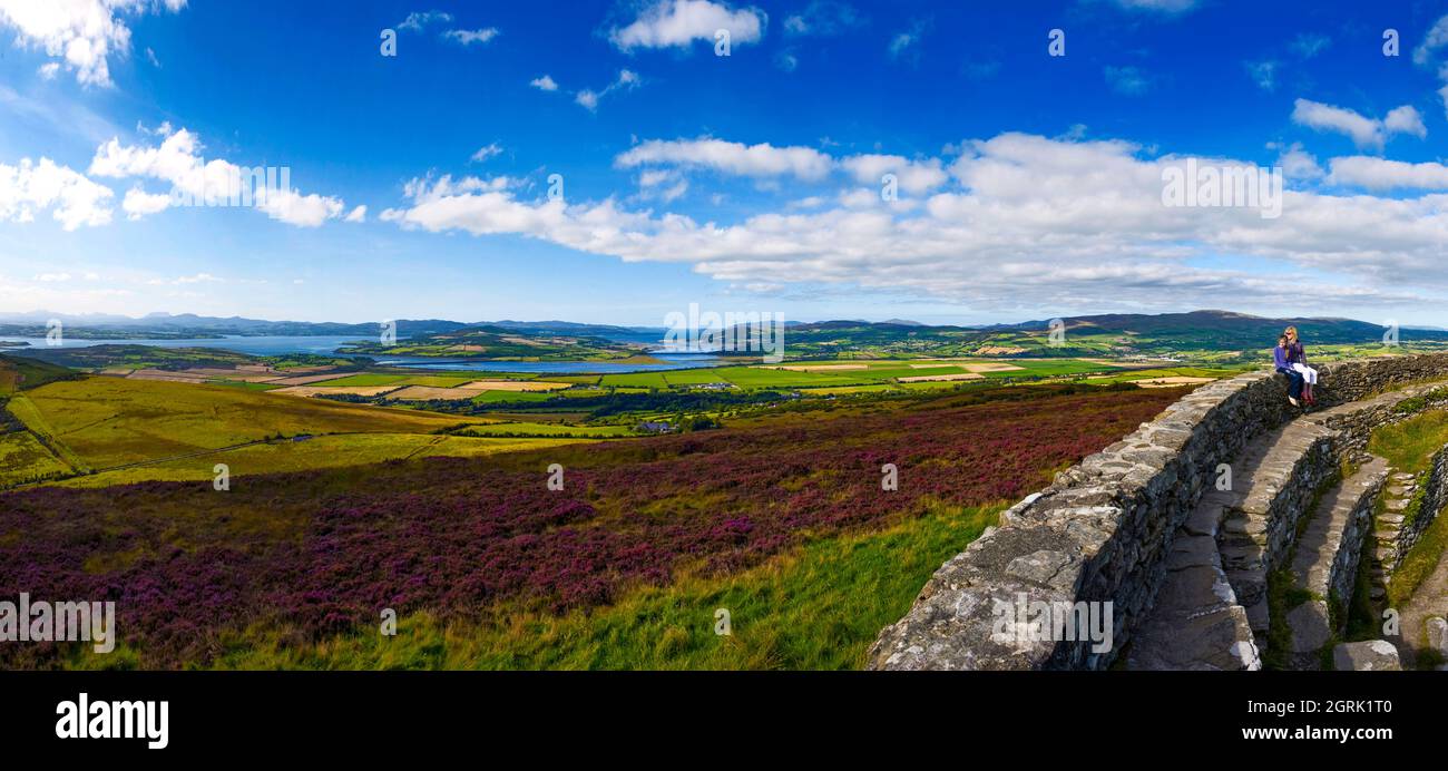 Lough Swilly and Inch Island from Grianan of Aileagh, County Donegal ...