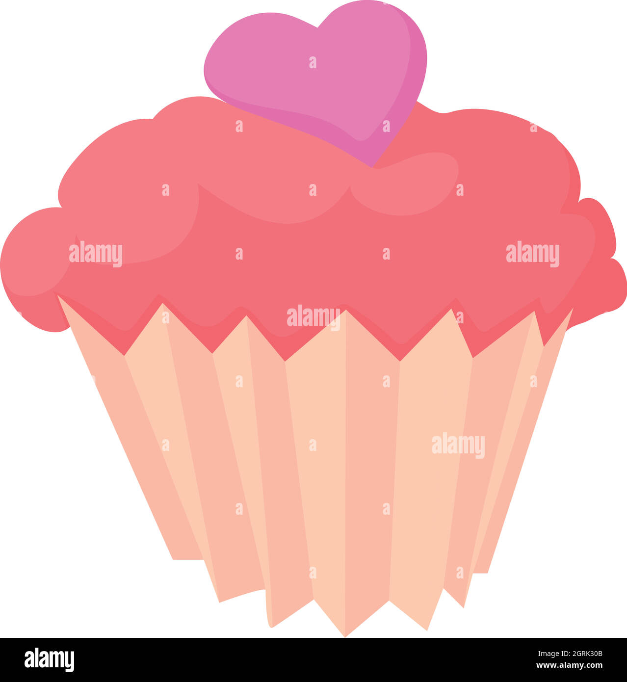 Valentine cupcake icon, cartoon style Stock Vector Image & Art - Alamy