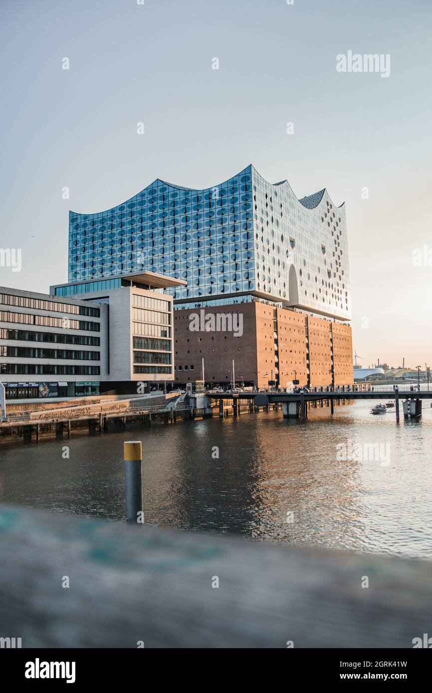 HAMBURG, GERMANY - Aug 23, 2021: a modern big building of the Hamburg ...