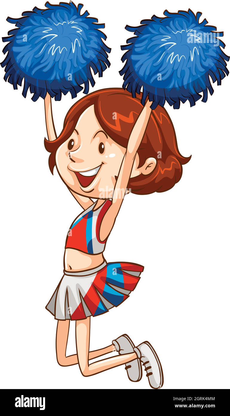 A simple coloured sketch of a cheerdancer Stock Vector Image & Art - Alamy