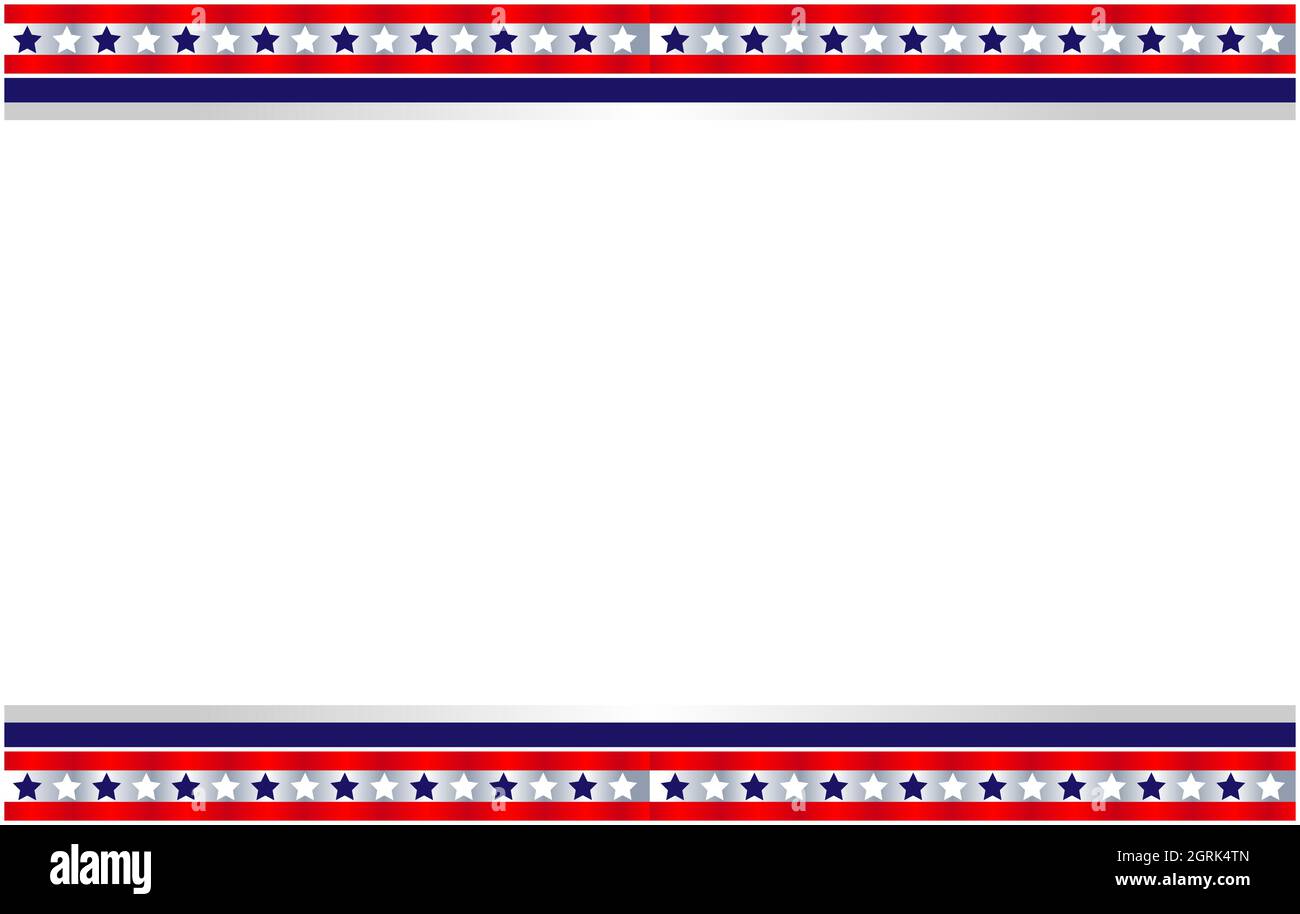 American abstract flag border frame with empty space for your text ...
