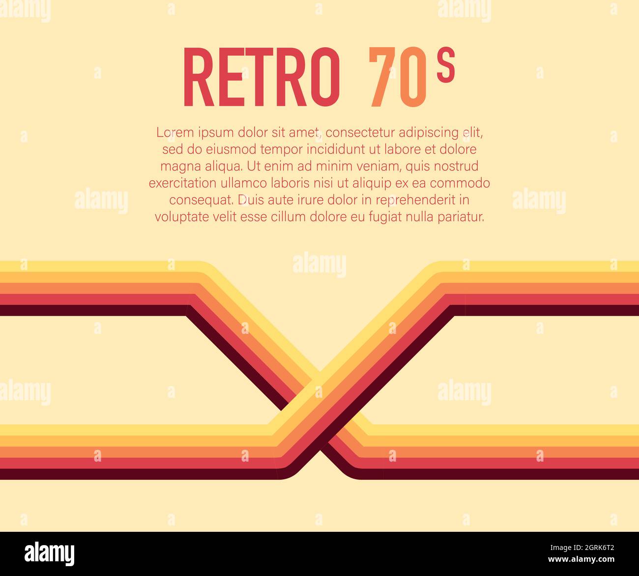 70s, 1970 abstract vector stock retro lines background. Vector ...