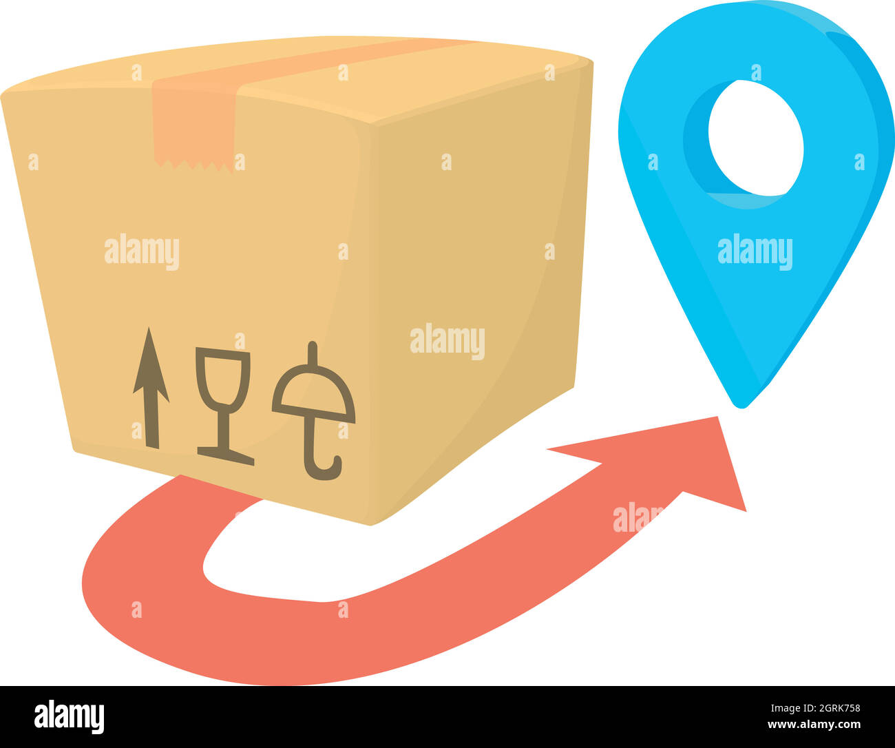 Delivery box icon, cartoon style Stock Vector Image & Art - Alamy