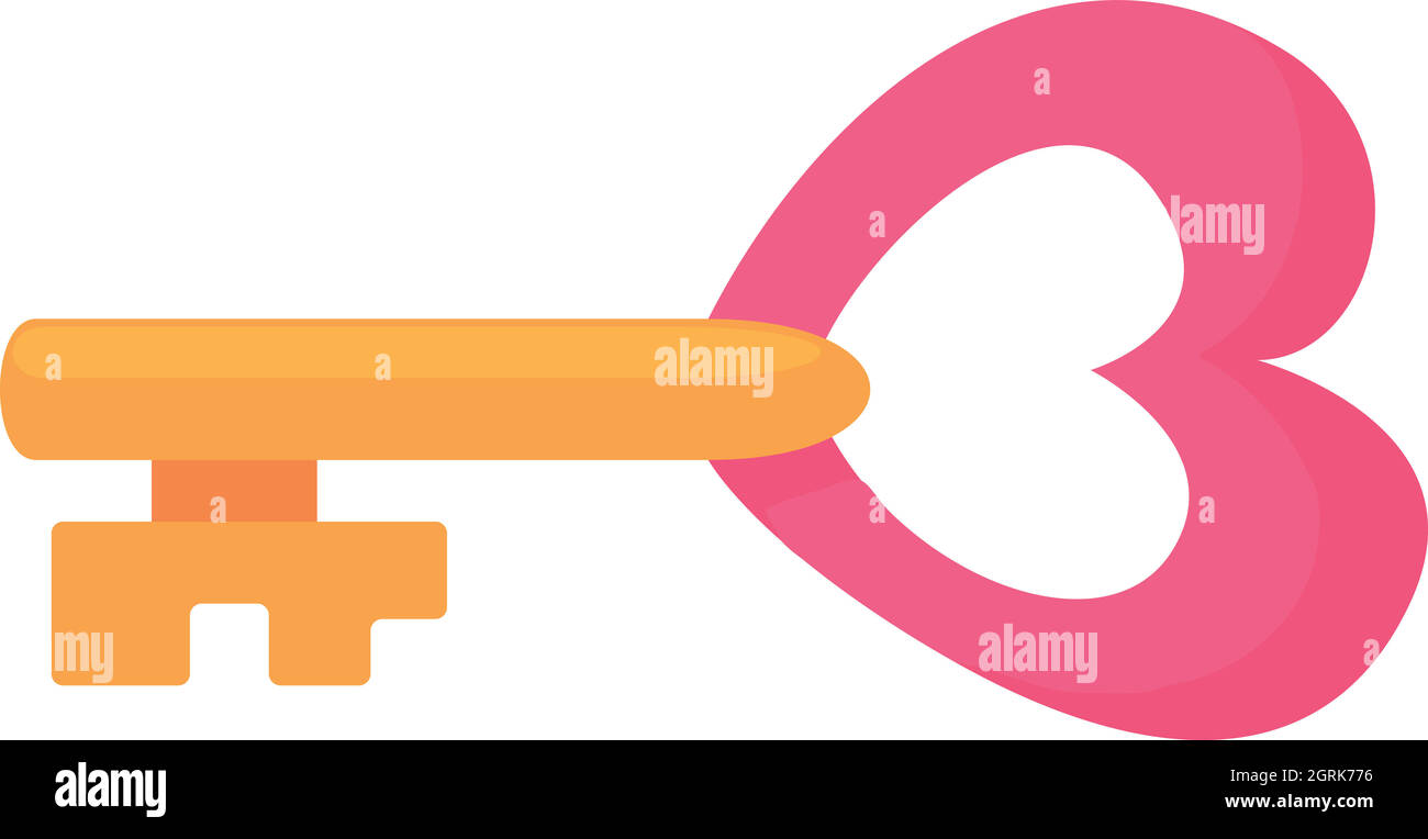 Love key icon, cartoon style Stock Vector Image & Art - Alamy