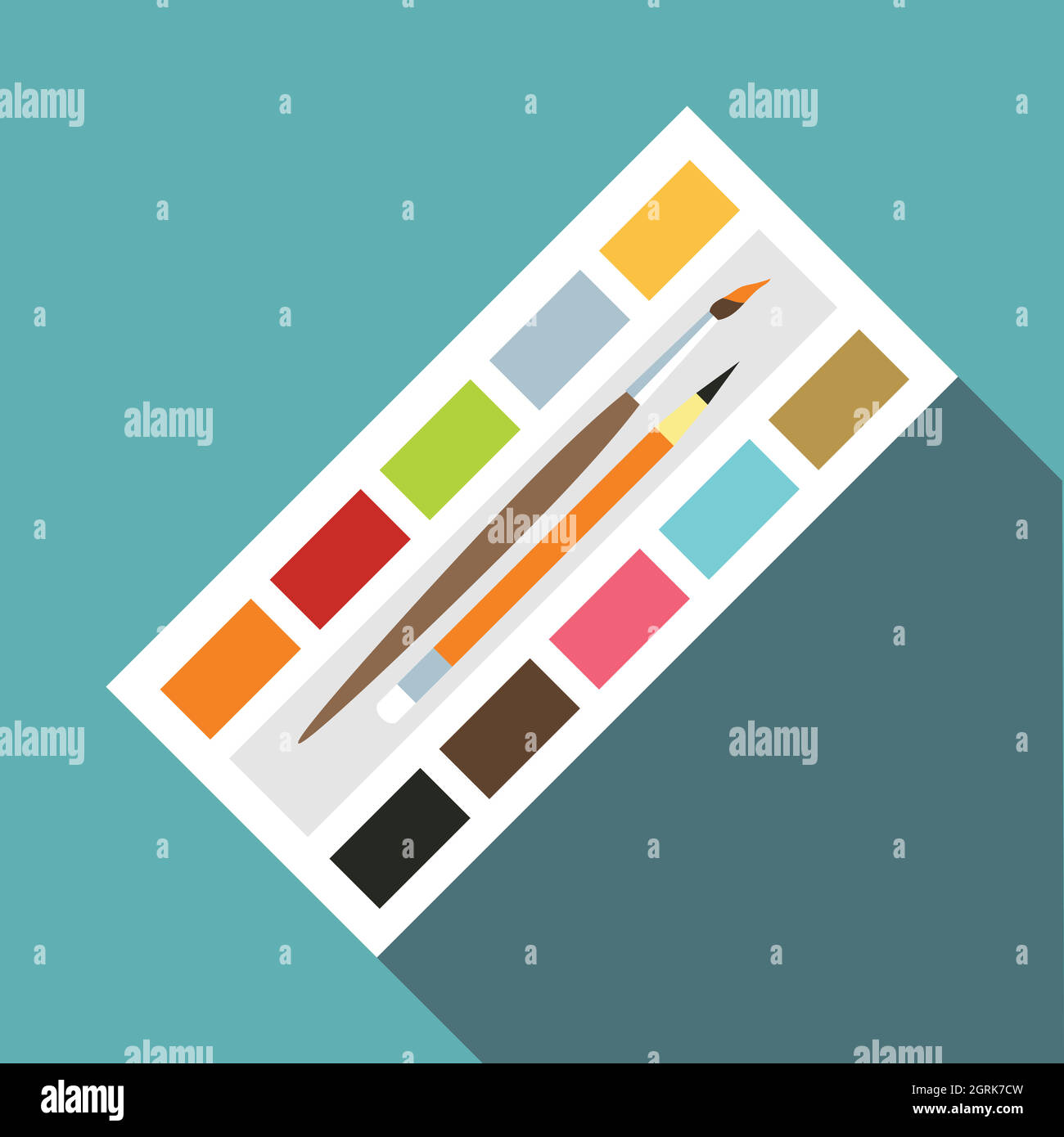 Watercolor icon, flat style Stock Vector Image & Art - Alamy