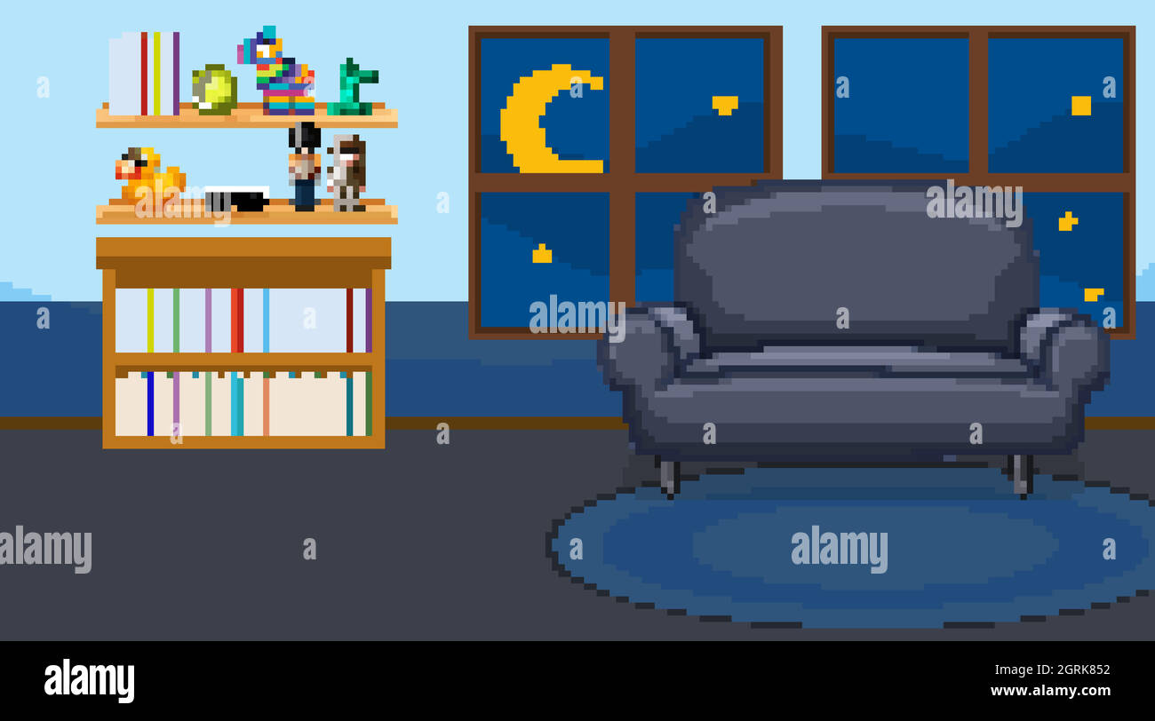 Living room sofa wall Stock Vector Images - Alamy