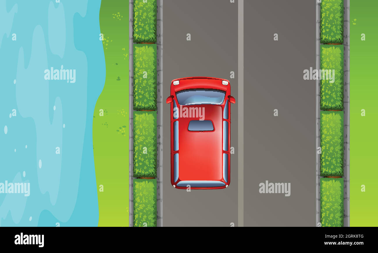 Aerial view of road Stock Vector Image & Art - Alamy