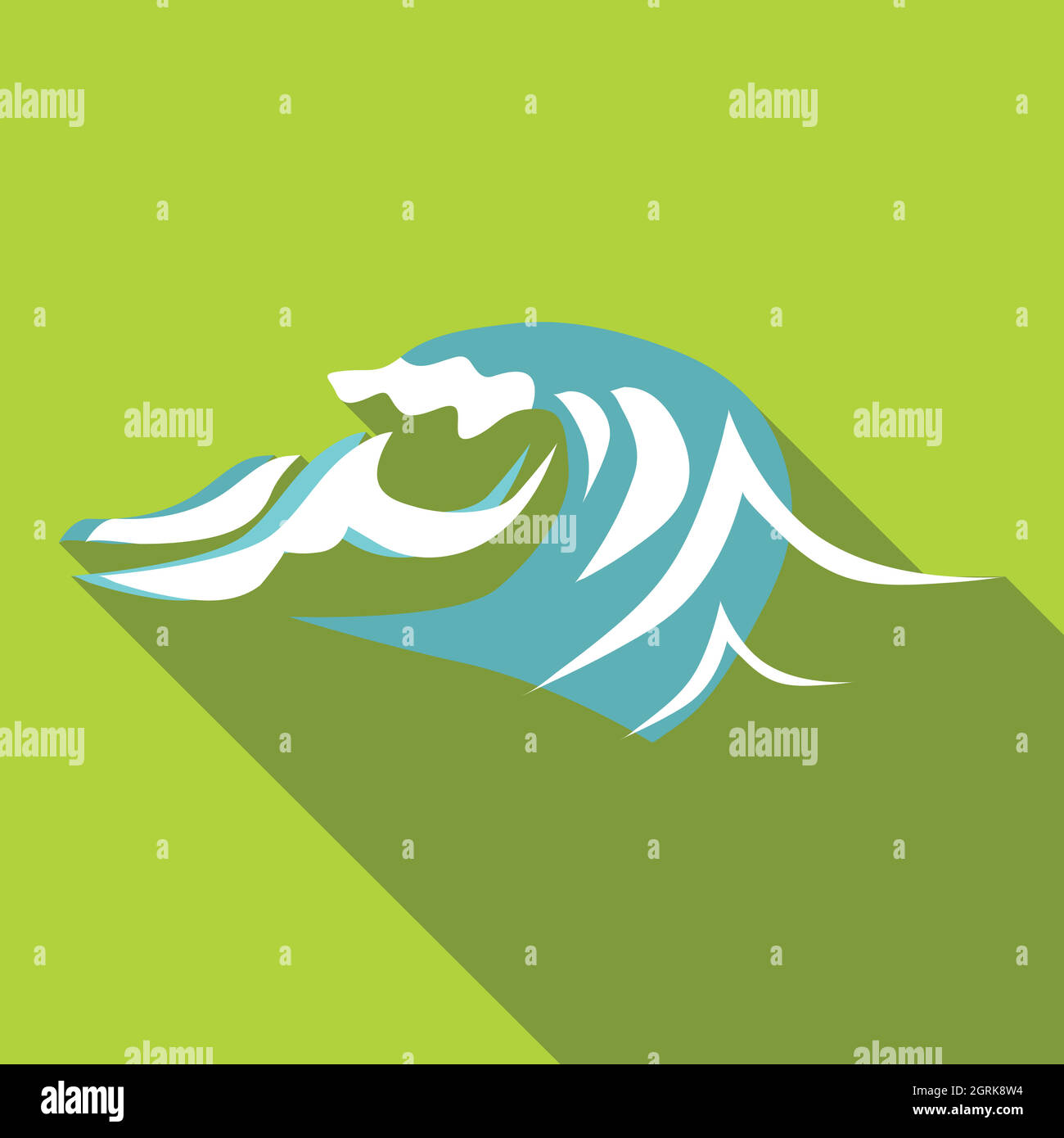 Twist wave icon, flat style Stock Vector Image & Art - Alamy