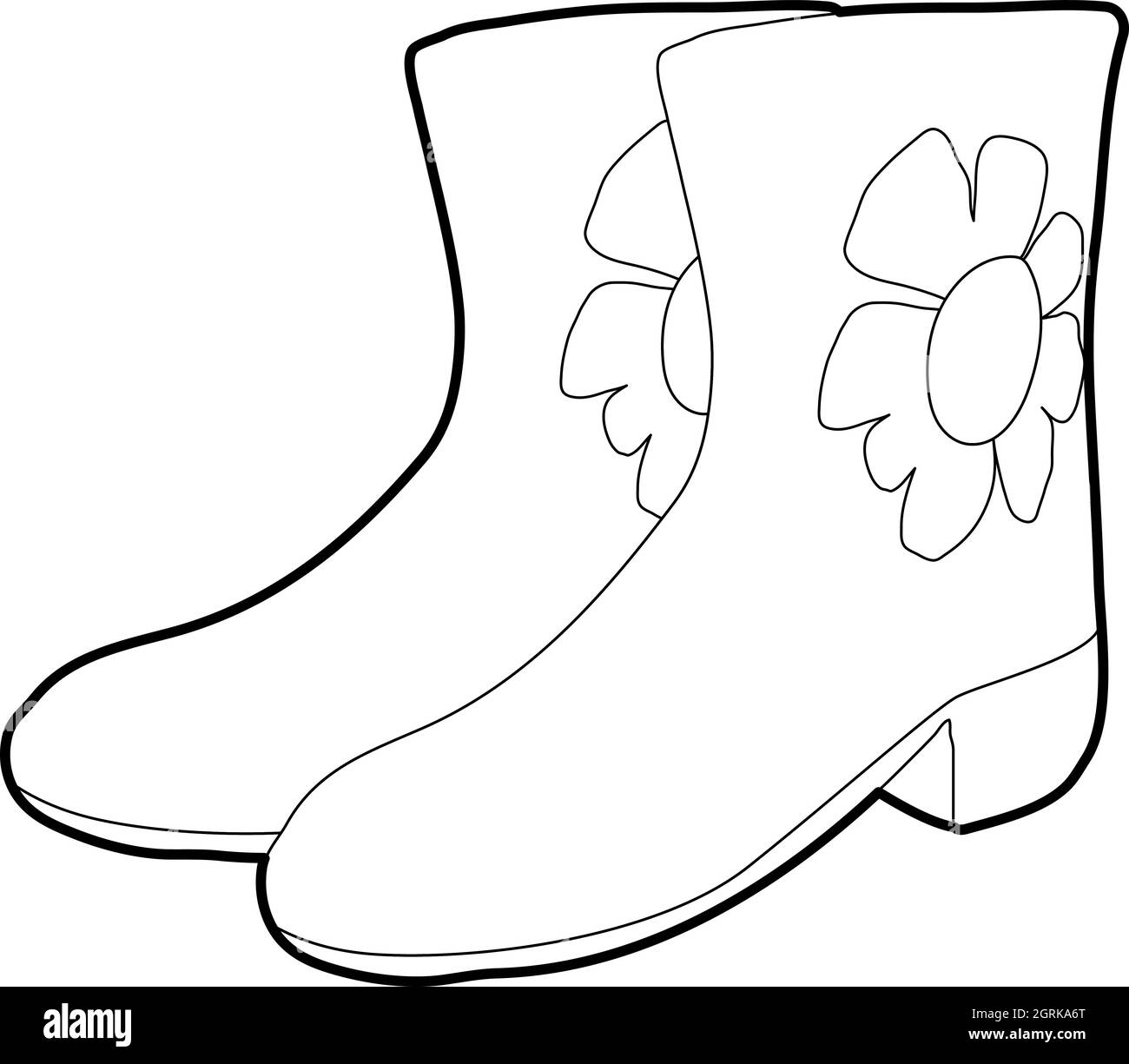 Boots line icon black Cut Out Stock Images & Pictures - Alamy