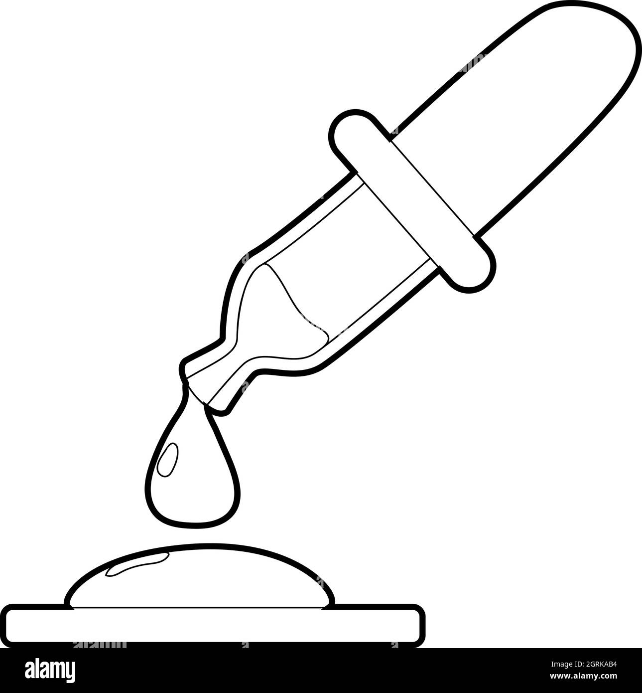 Pipette lab icon outline hi-res stock photography and images - Alamy