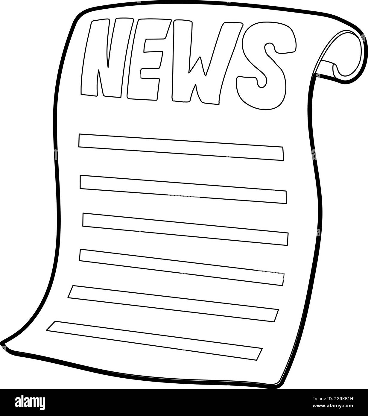 Blank newspaper illustration hi-res stock photography and images - Alamy