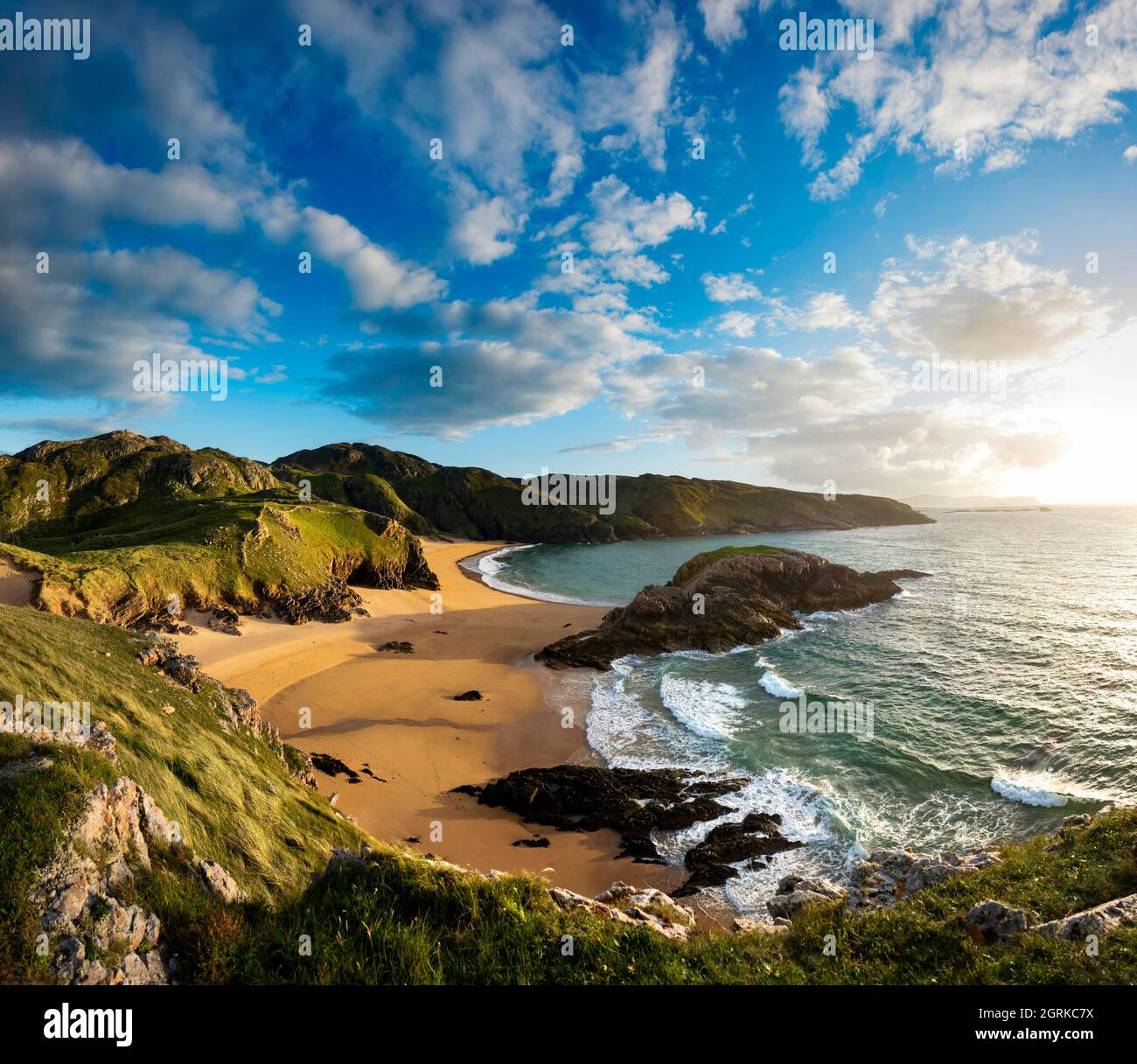 Sunset at the Murder Hole at Boyeeghter Bay , Melmore Head, Rosguill ...