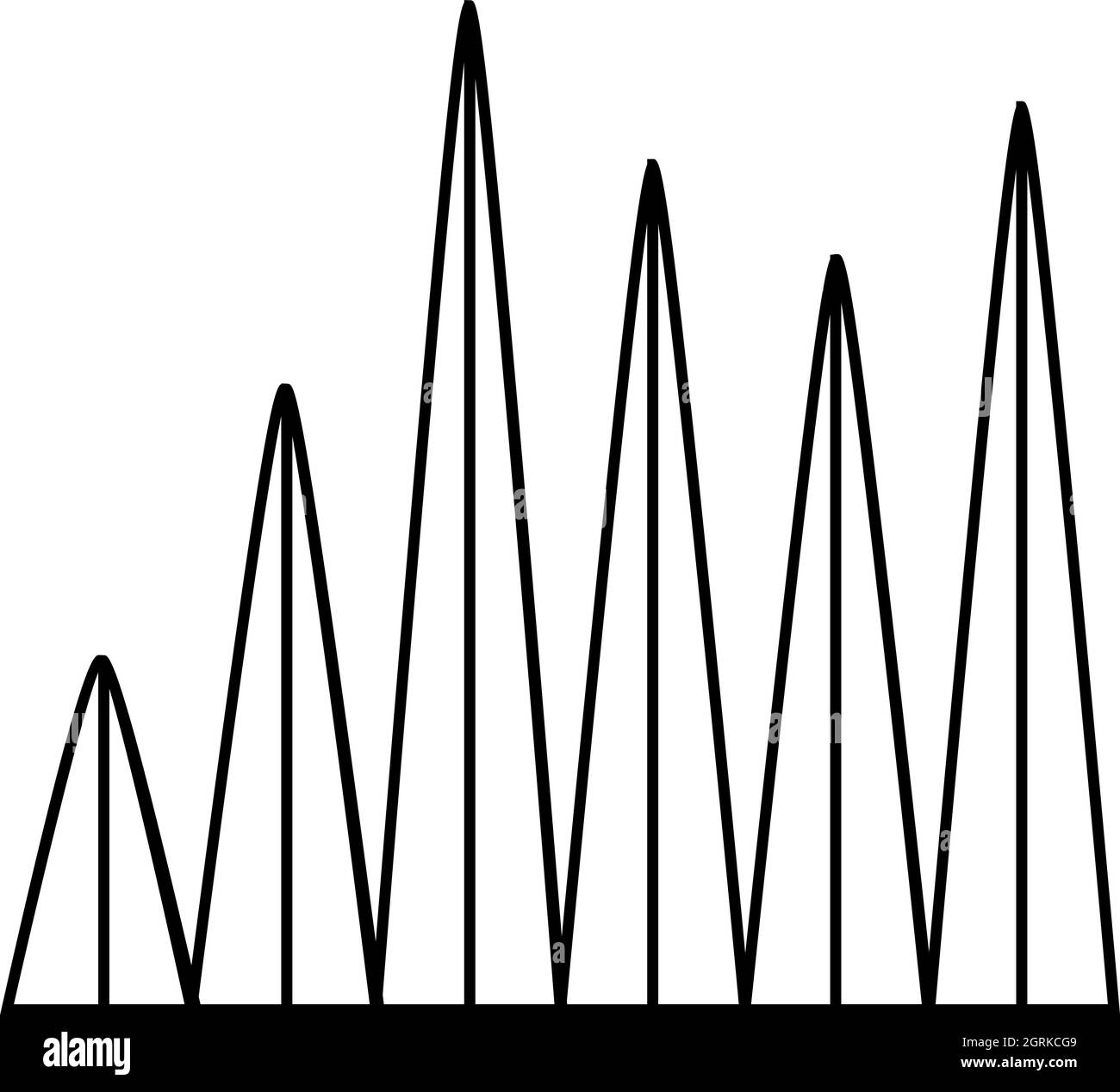 Analysis graph icon isolated Stock Vector Images - Alamy