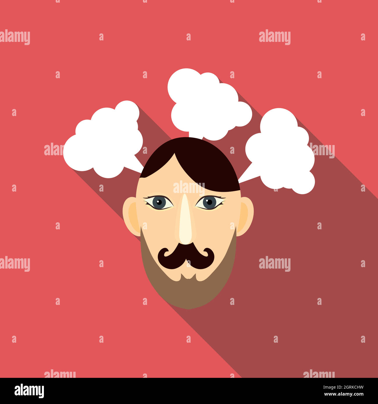 Thinking icon, flat style Stock Vector Image & Art - Alamy