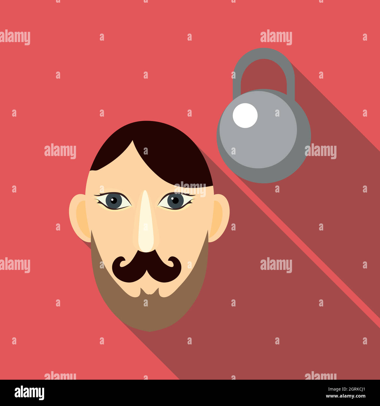 Strong icon, flat style Stock Vector Image & Art - Alamy