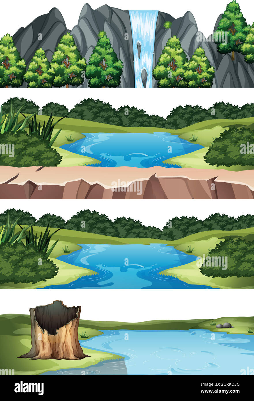Set of different nature scenes Stock Vector Image & Art - Alamy