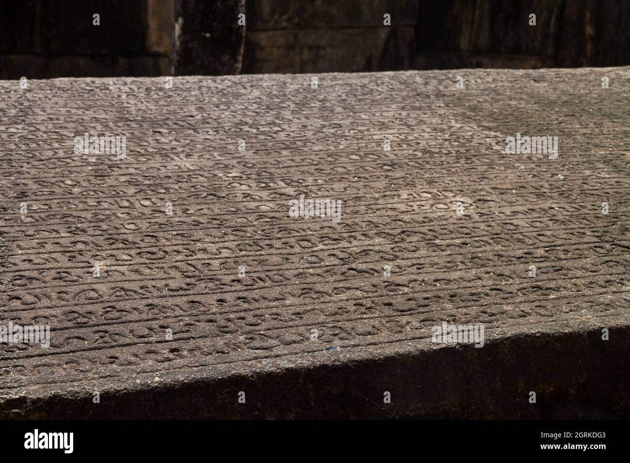 Gal Pota Stone Book at the ancient city Polonnaruwa, Sri Lanka Stock ...