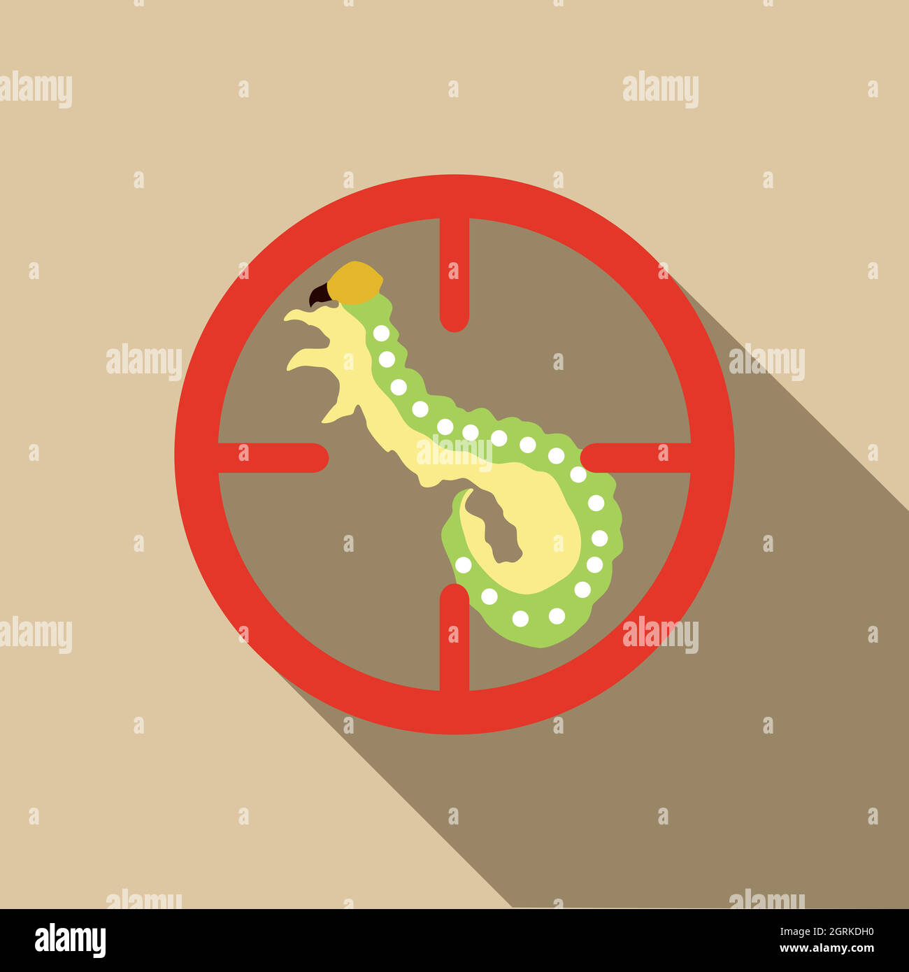 Larva icon, flat style Stock Vector Image & Art - Alamy