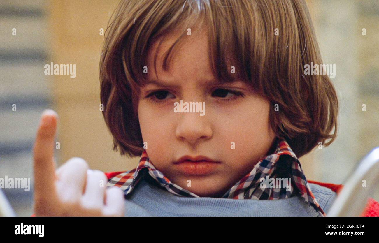 USA. Danny Lloyd in a scene from the (C)Warner Bros film: The Shining (1980). Plot: A family ...