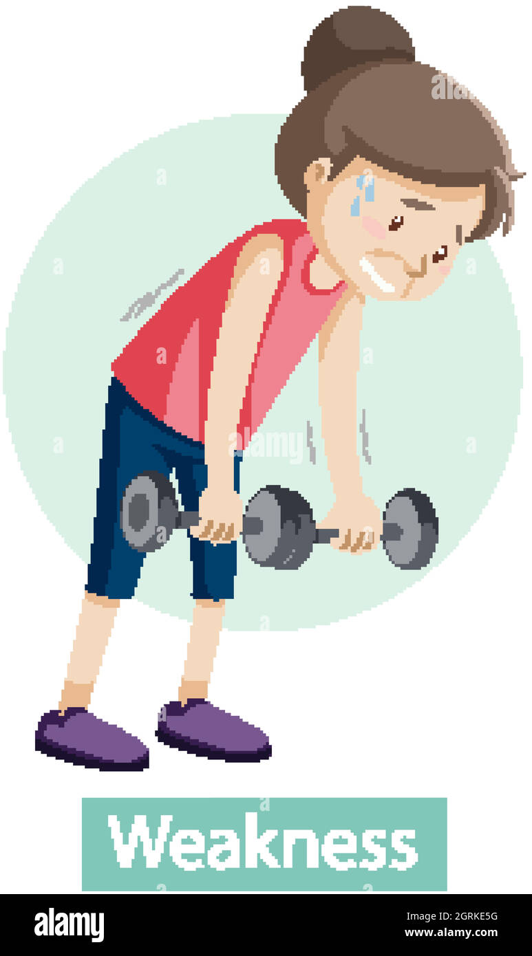 Cartoon character with weakness symptoms Stock Vector Image & Art - Alamy