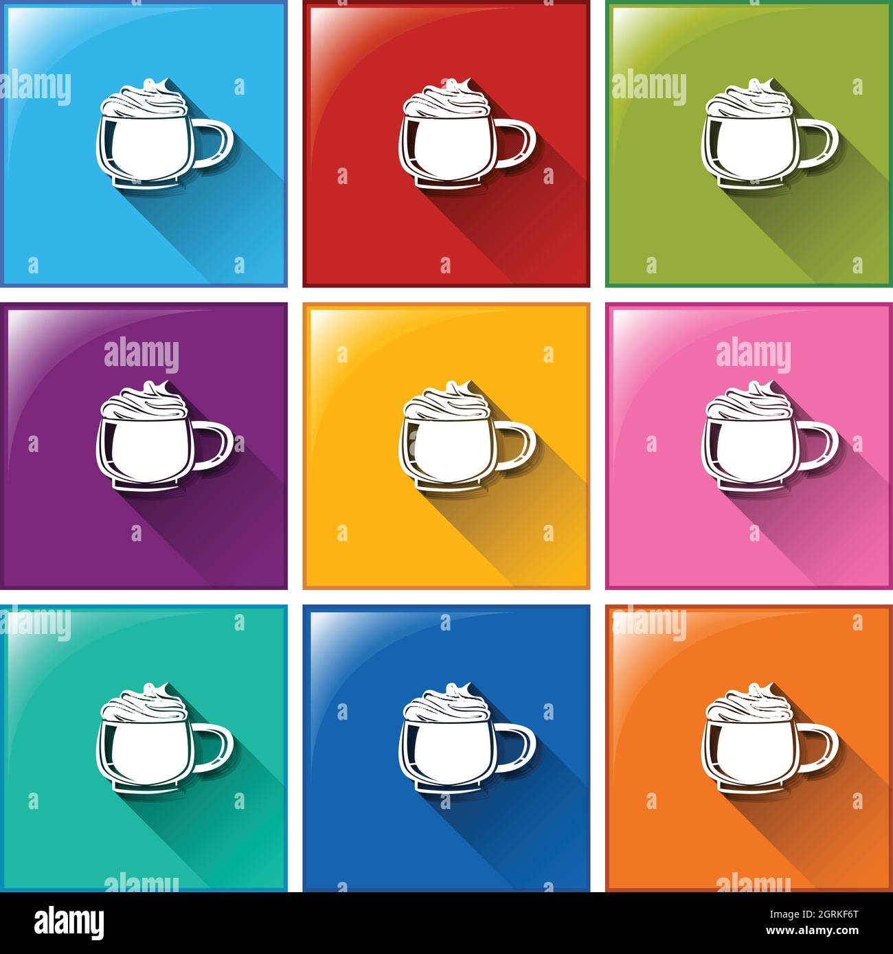 Buttons with iced coffee Stock Vector Image & Art - Alamy