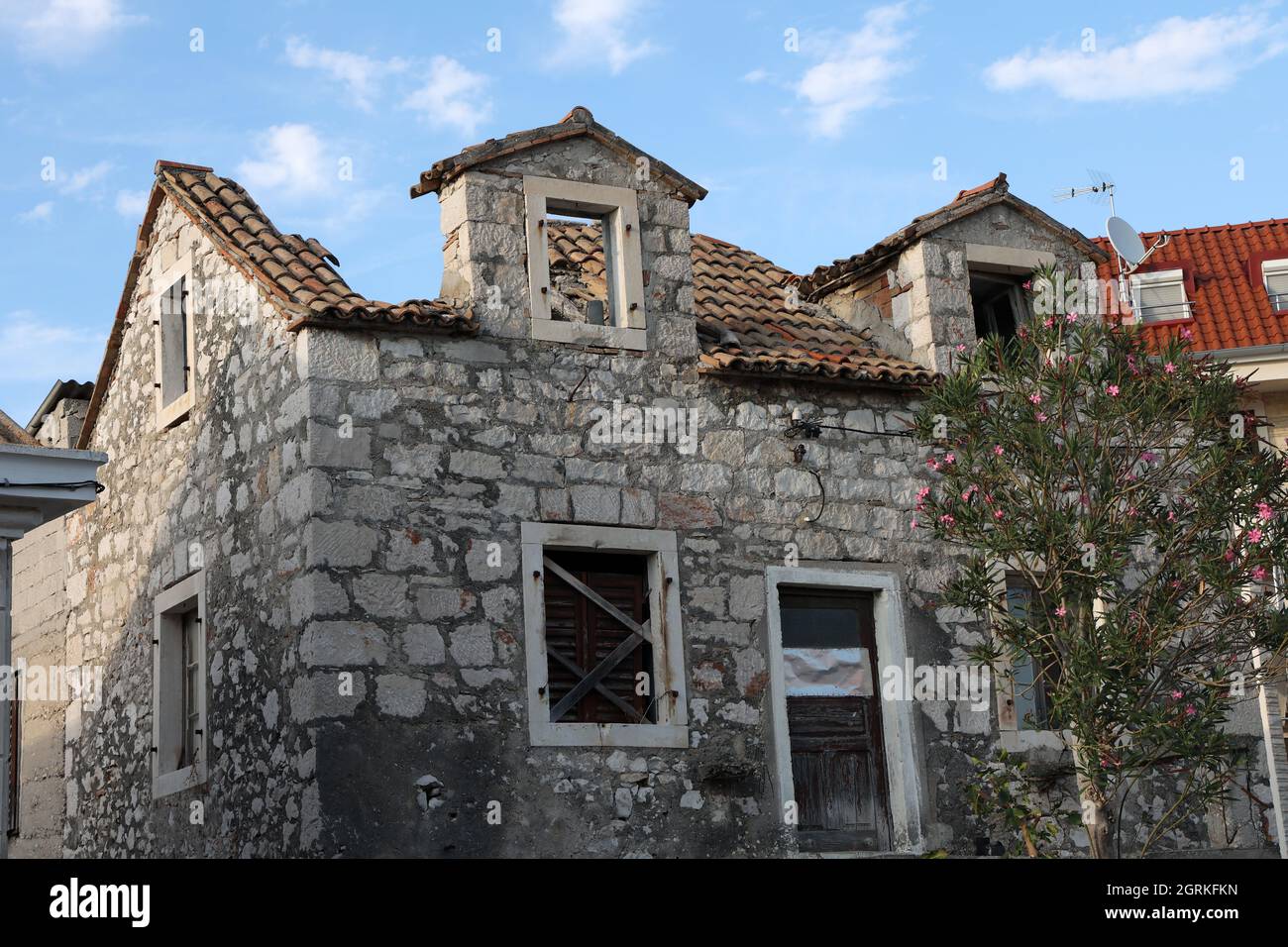 Old stone and abandoned houses in Croatia Stock Photo - Alamy