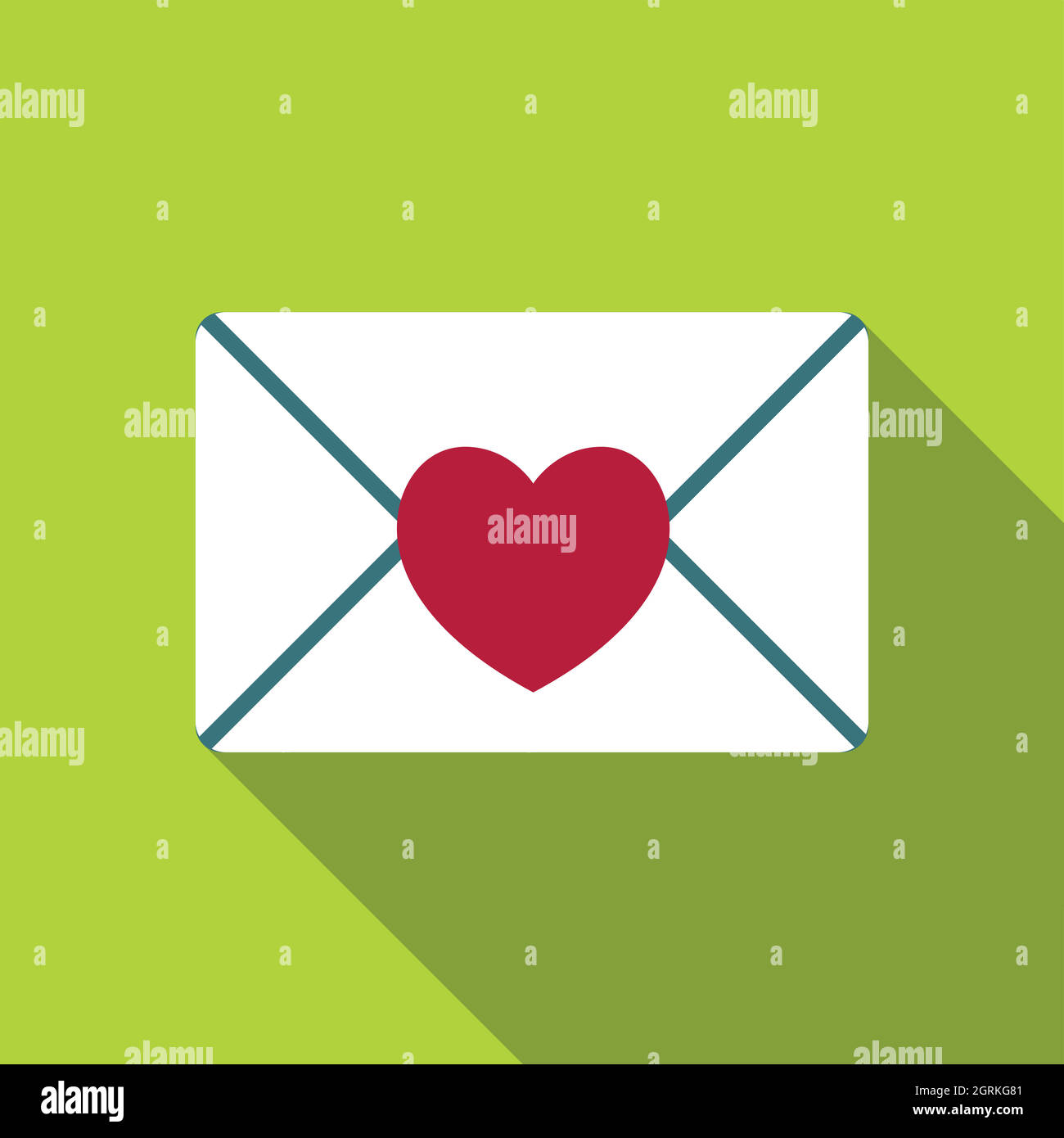 Nice love letter icon, flat style Stock Vector Image & Art - Alamy