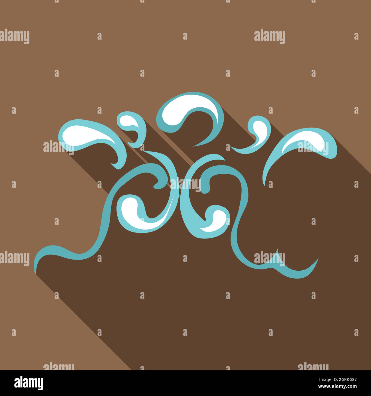 Small wave icon, flat style Stock Vector Image & Art - Alamy