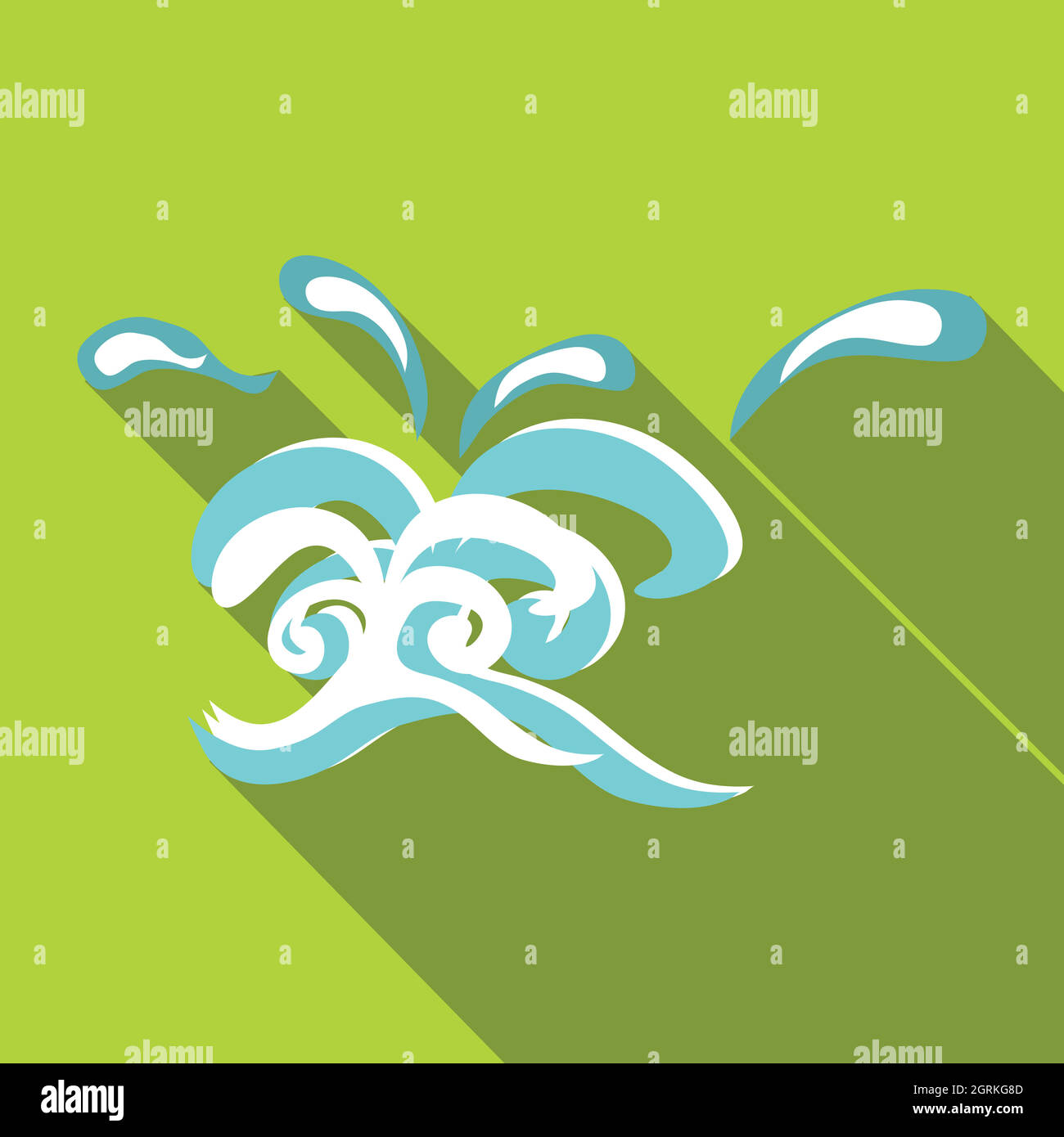 Little wave icon, flat style Stock Vector Image & Art - Alamy