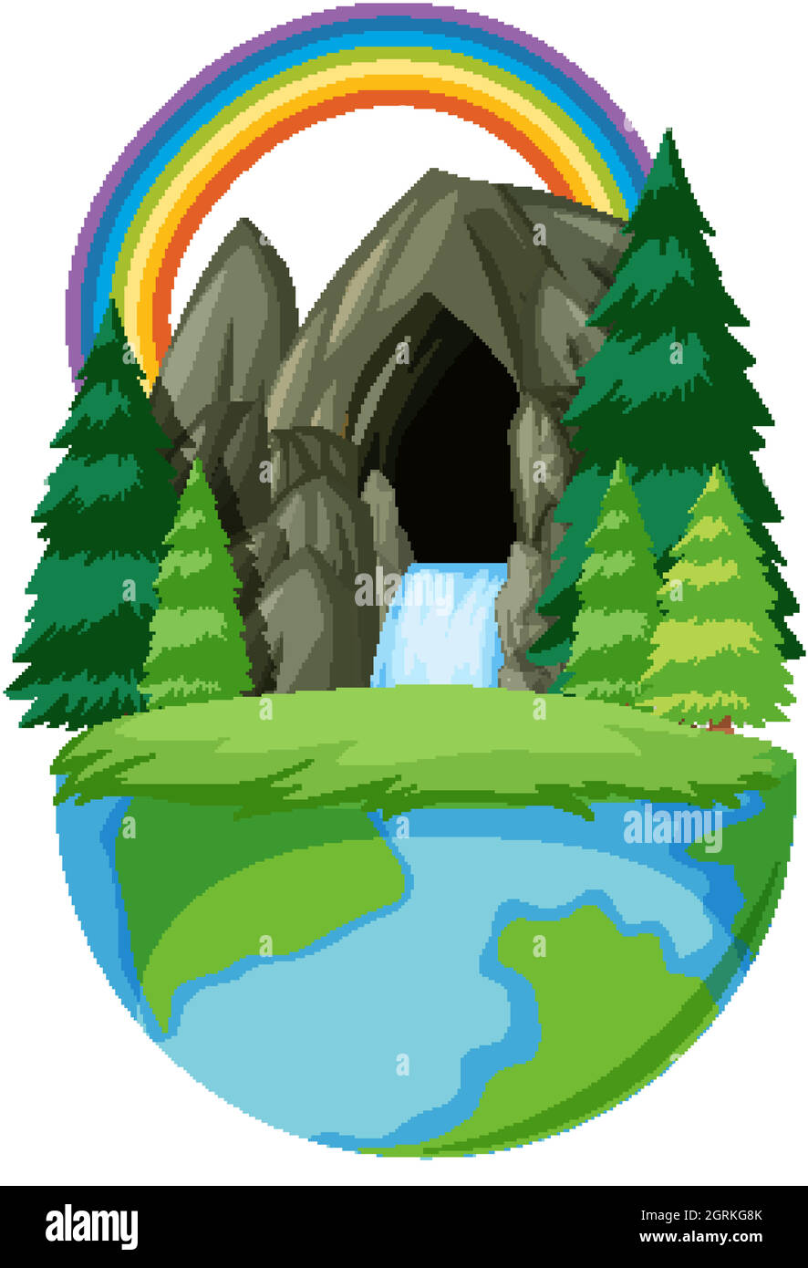 Waterfall in art Cut Out Stock Images & Pictures - Alamy