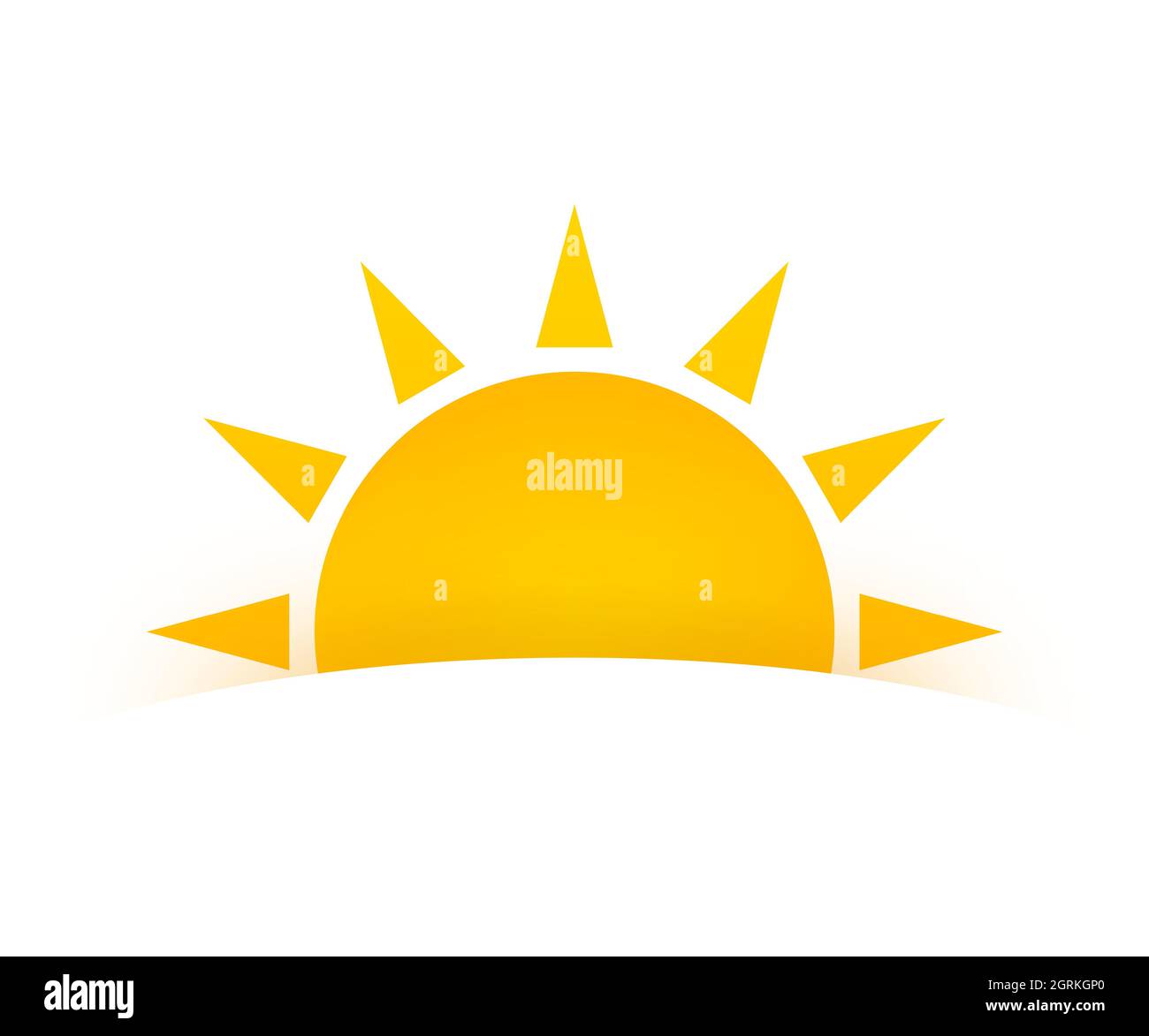 Realistic sun icon for weather design on white background Stock Vector ...