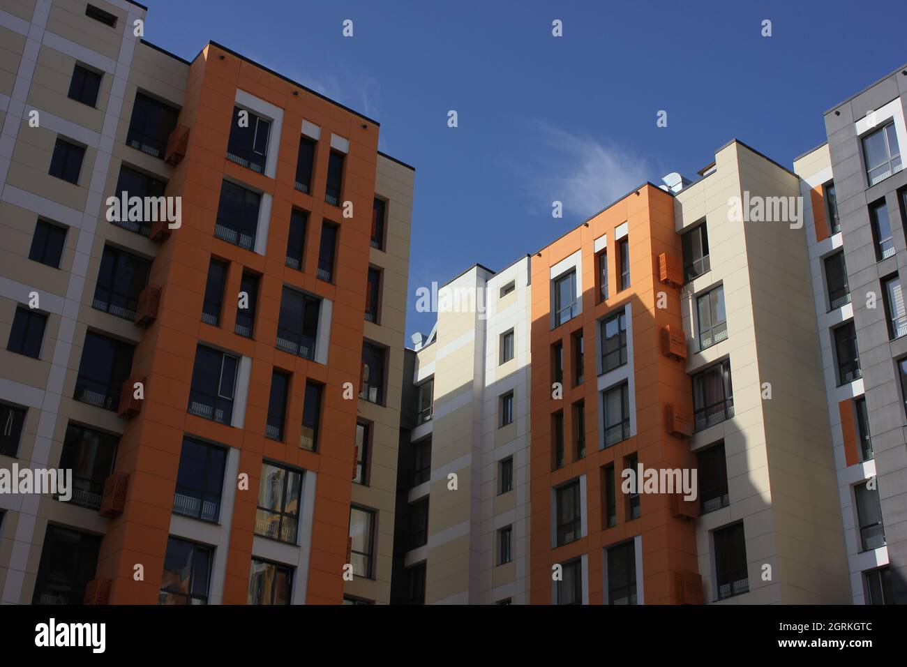 new bright residential complex in bright colors Stock Photo - Alamy