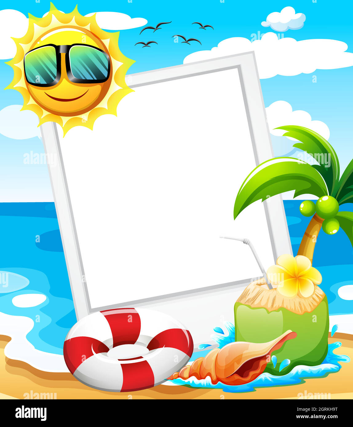 An empty frame at the beach Stock Vector Image & Art - Alamy
