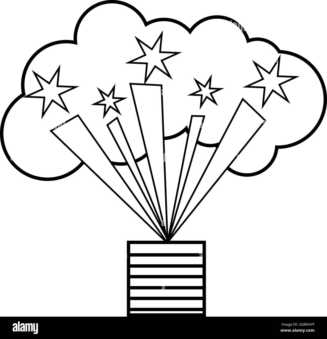 Bright firework icon, outline style Stock Vector Image & Art - Alamy