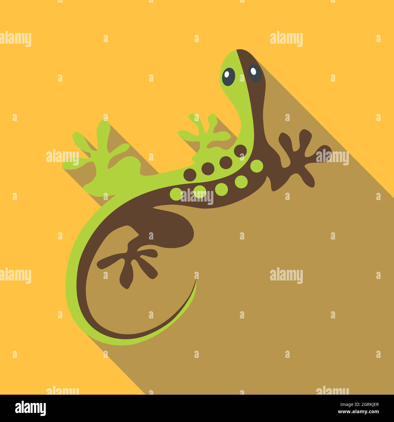 Gecko icon, flat style Stock Vector Image & Art - Alamy