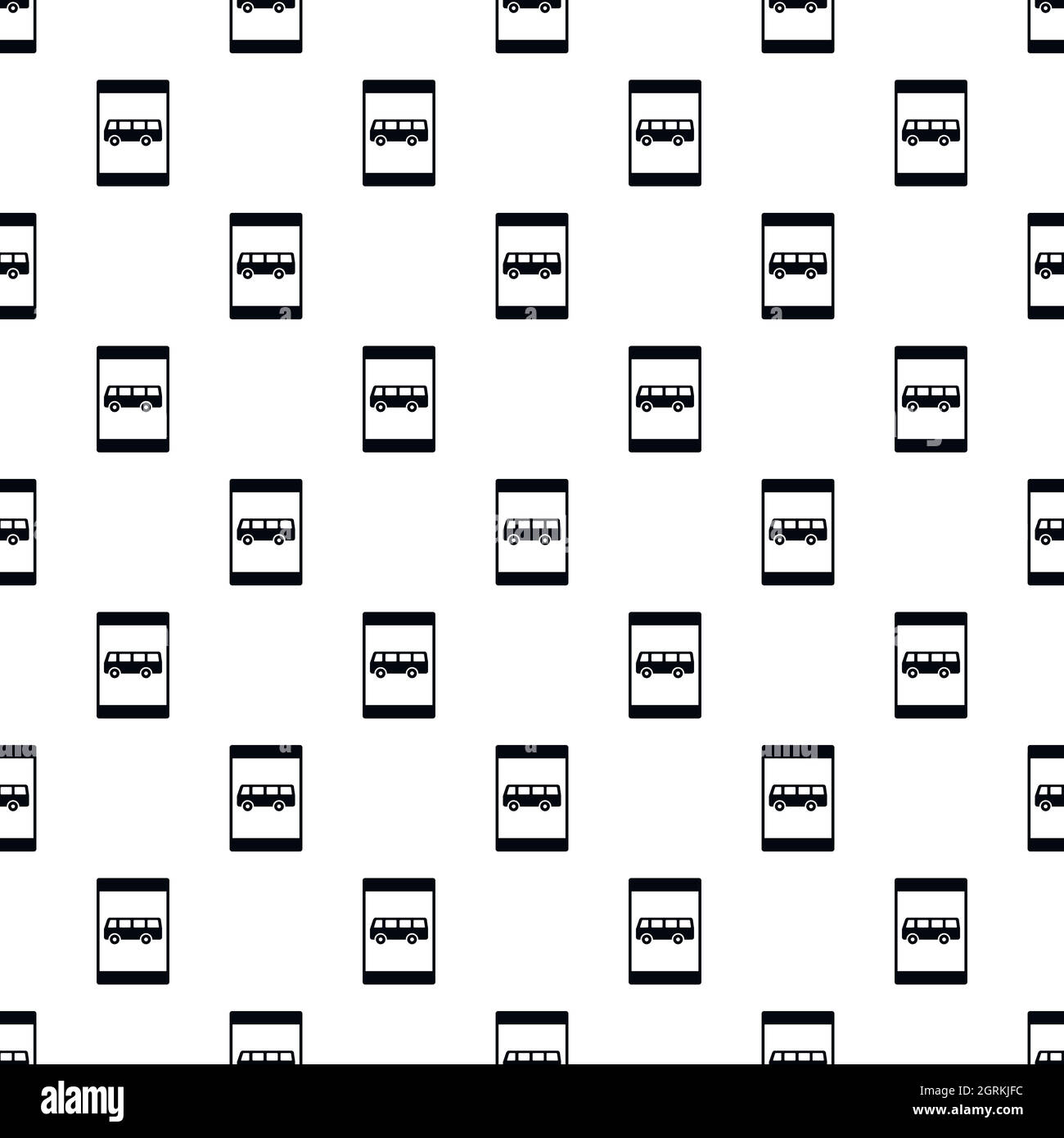 Sign bus stop pattern, simple style Stock Vector Image & Art - Alamy