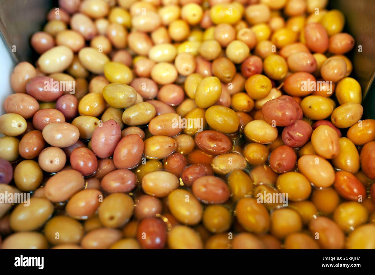 Organic green olives Stock Photo - Alamy