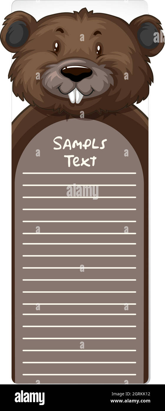Line paper template with beaver Stock Vector Image & Art - Alamy
