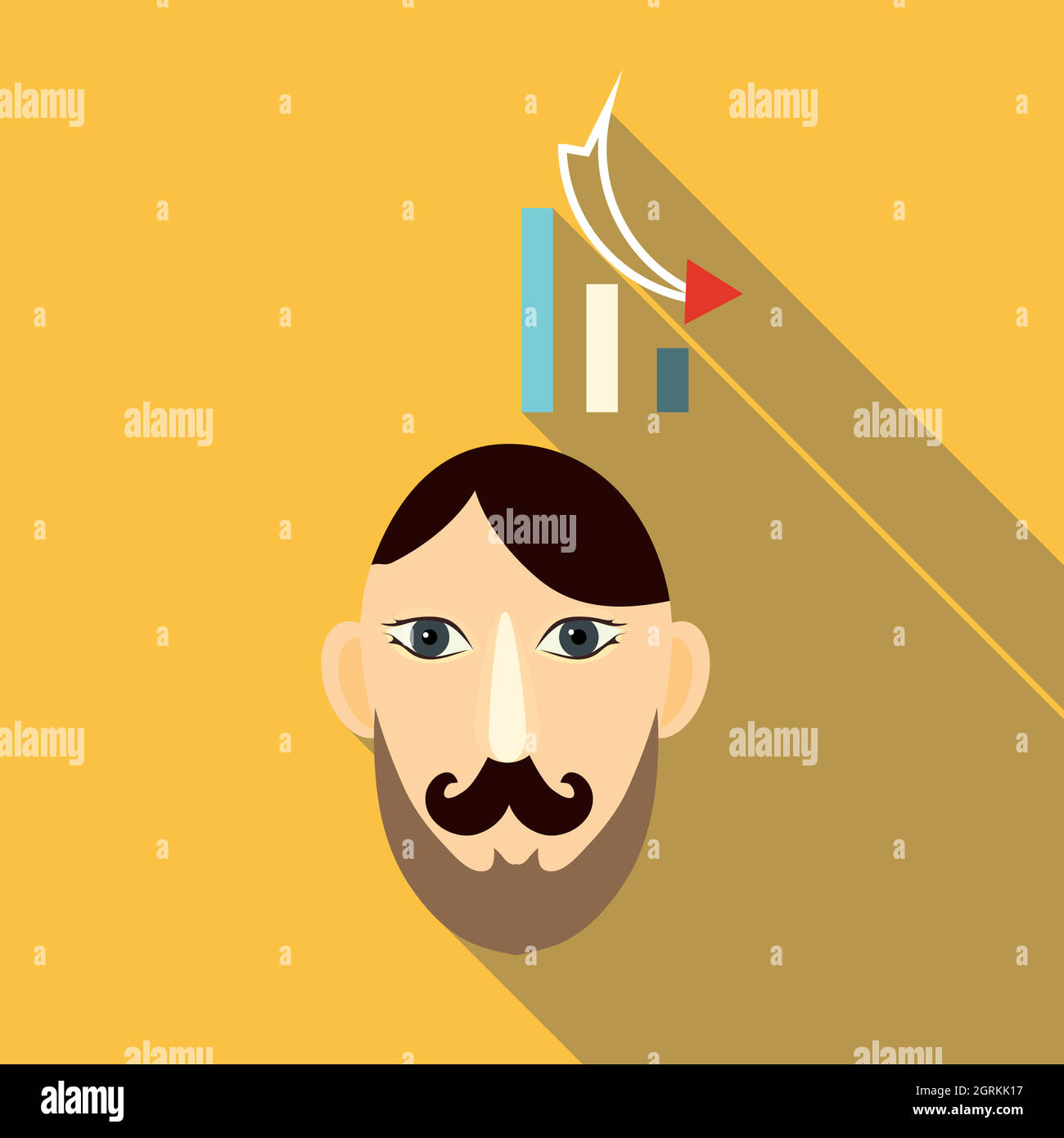 Great mind icon, flat style Stock Vector Image & Art - Alamy