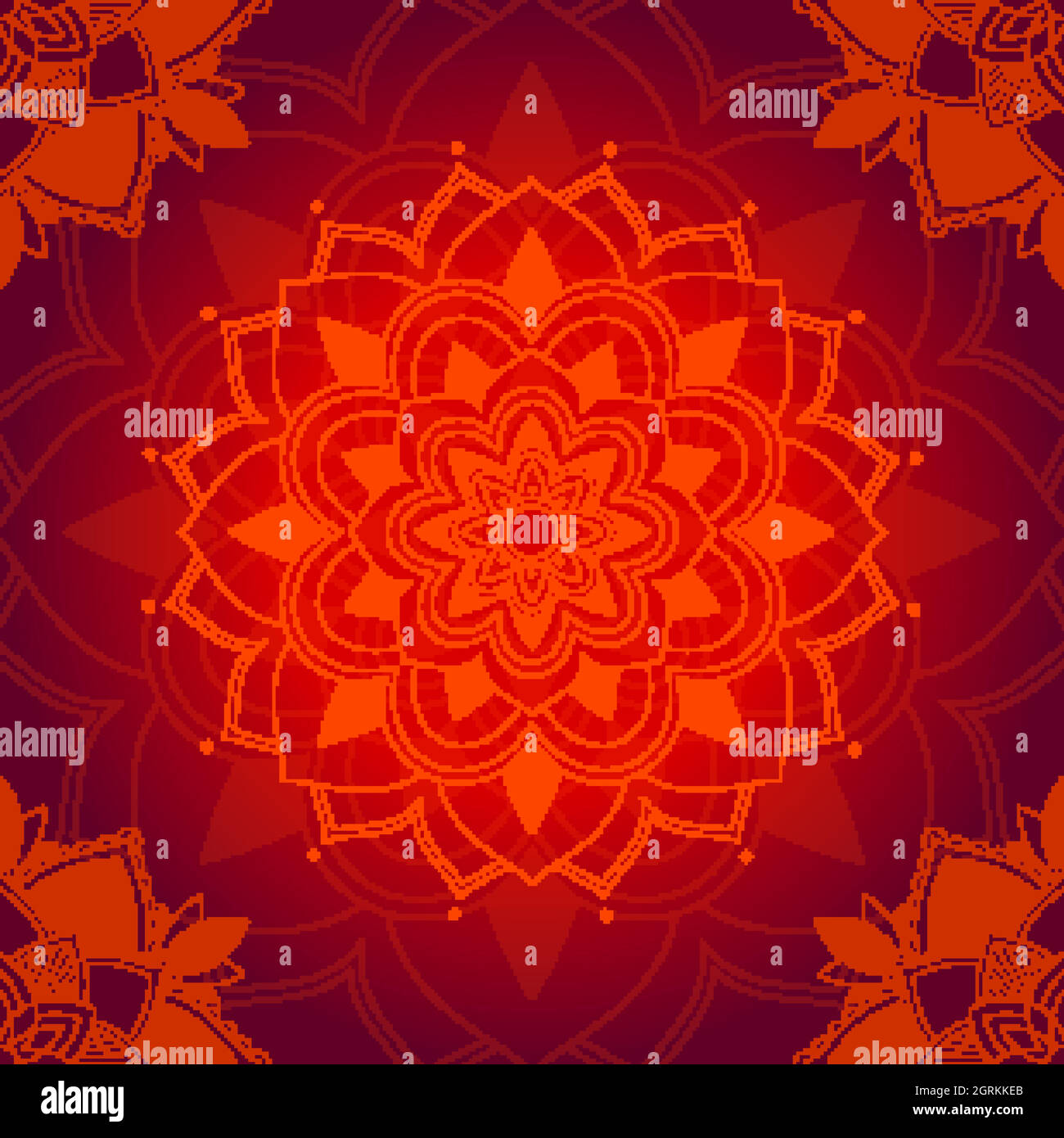 Indian pattern red Stock Vector Images - Alamy