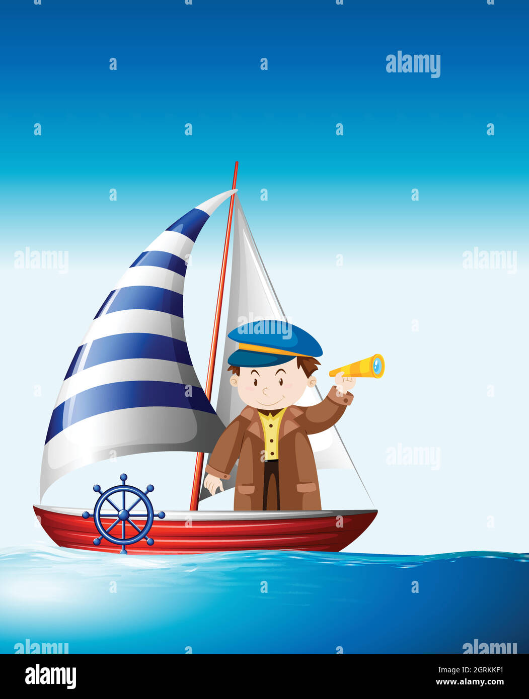 Sailor sailing at sea Stock Vector Image & Art - Alamy