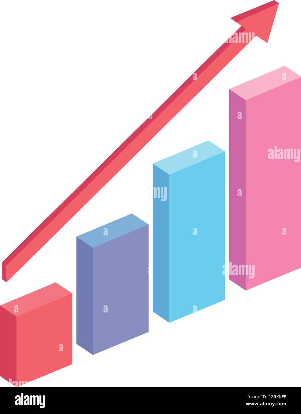 statistics bars and arrow Stock Vector Image & Art - Alamy